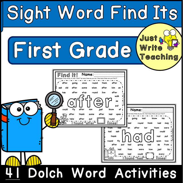 Dolch First Grade Sight Word Find It Activities - Etsy