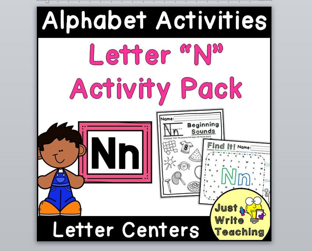 Letter N Practice Games and Activity Pack - Etsy