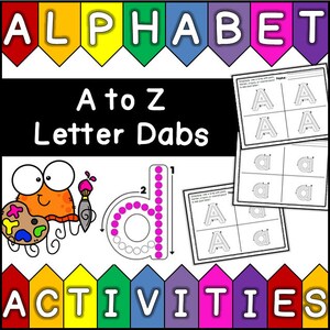 Letter Dabs - Alphabet Activities - A to Z Practice (78 Pages) - Etsy