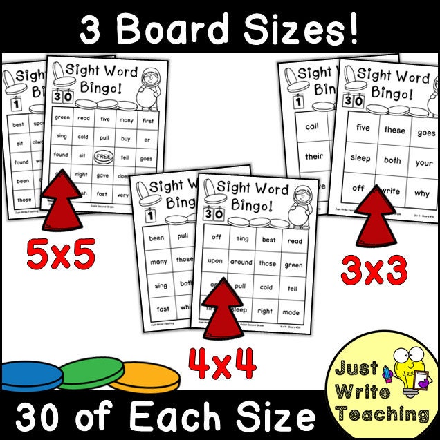 Sight Word Bingo - Dolch Second Grade - Etsy