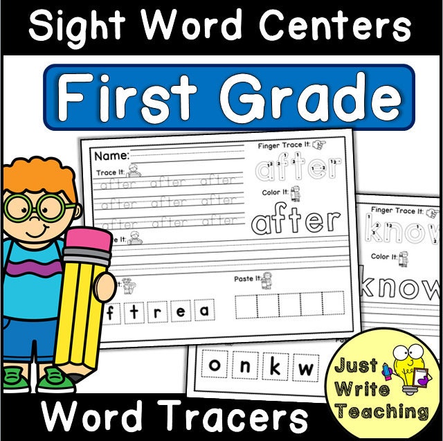 First Grade Sight Word Tracers - Etsy