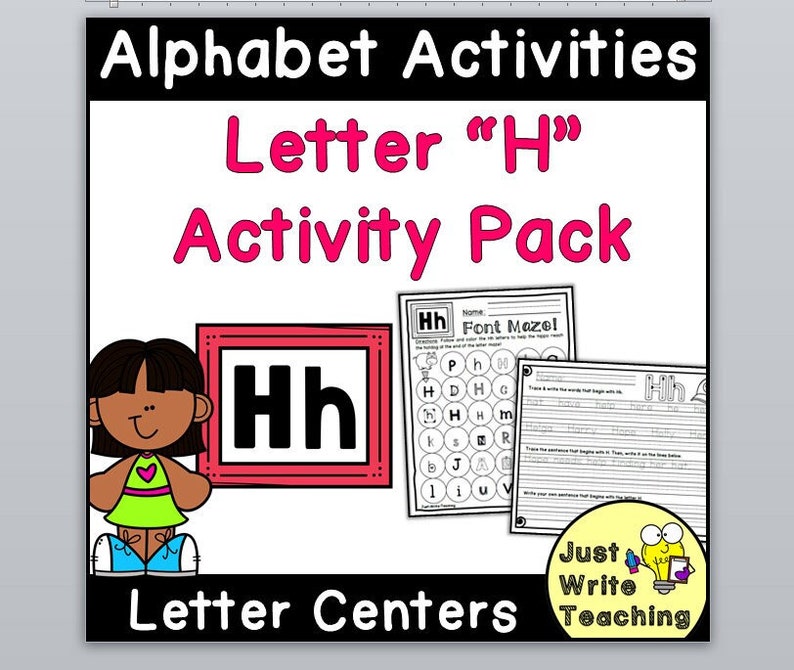 Letter H Practice Games and Activity Pack - Etsy