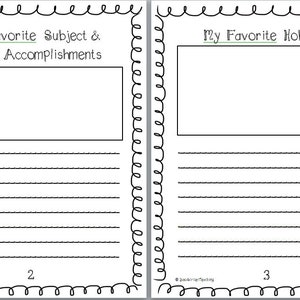 Autobiography Writing Project Book Template (week-long) ~ Distance ...