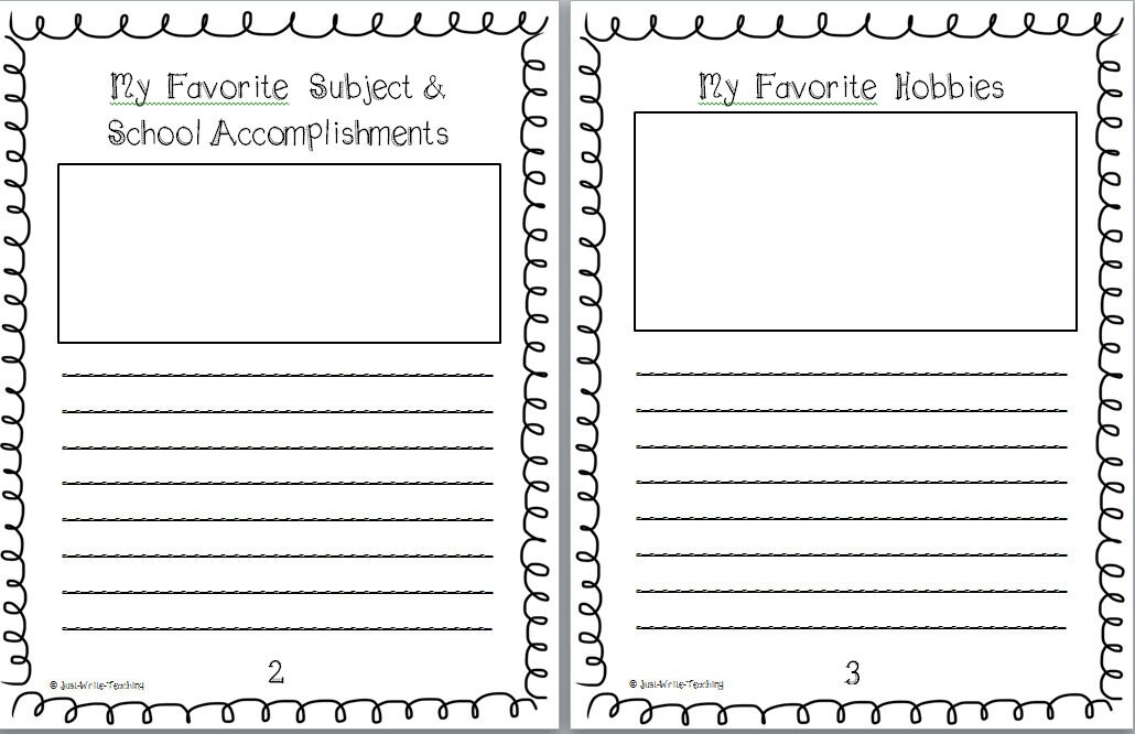 Autobiography Writing Project Book Template - Etsy