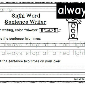 Sight Word Fluency Builders (dolch Second Grade) - Etsy