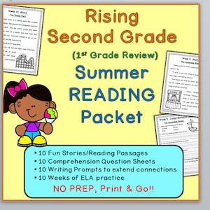 Rising Second Grade Summer Reading Packet (first Grade Review) - Etsy
