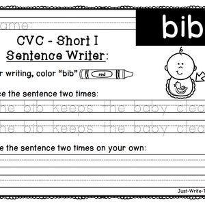 Reading Fluency Builders - CVC Short I - Etsy
