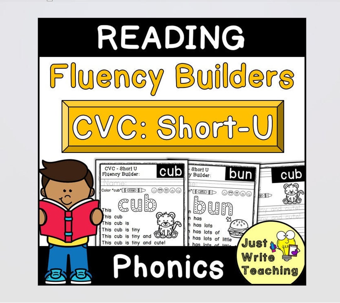 Reading Fluency Builders - CVC Short U - Etsy