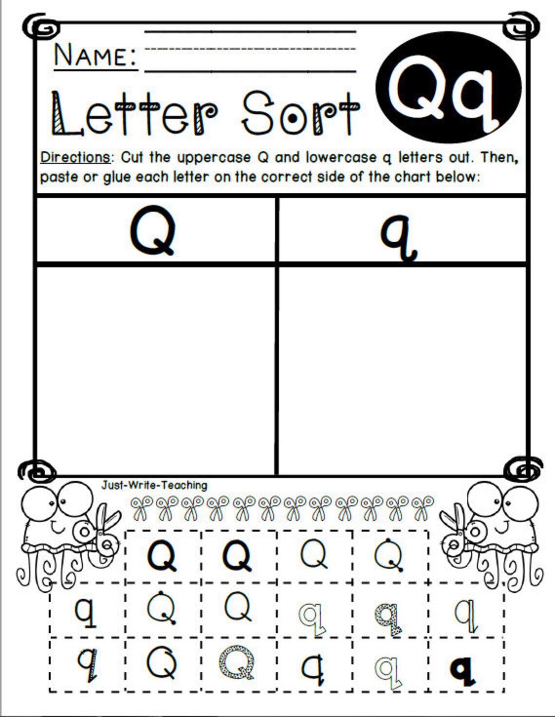 Letter Q Practice Games and Activity Pack - Etsy