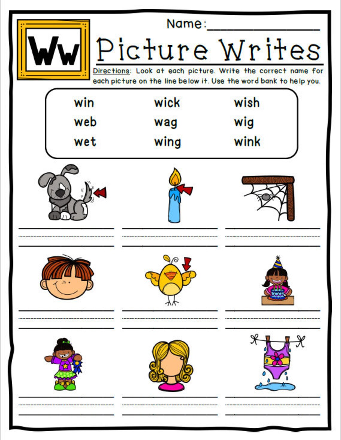 Letter W Practice Games and Activity Pack - Etsy