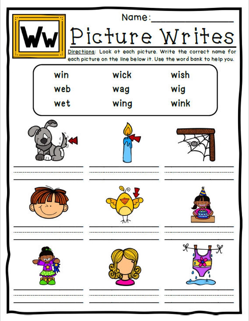 Letter W Practice Games and Activity Pack - Etsy