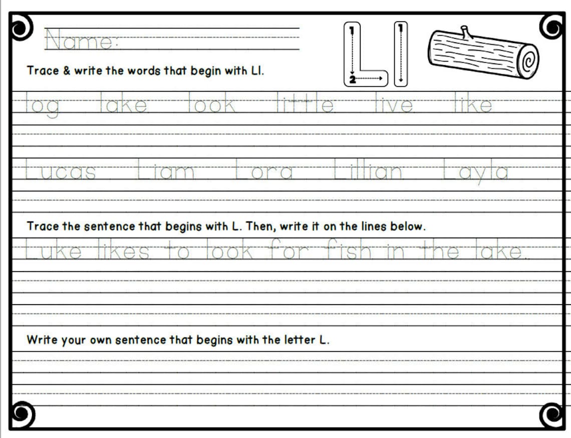 Word Trace and Writes - Alphabet Activities - A to Z Practice (26 Pages ...