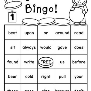 Sight Word Bingo - Dolch Second Grade - Etsy