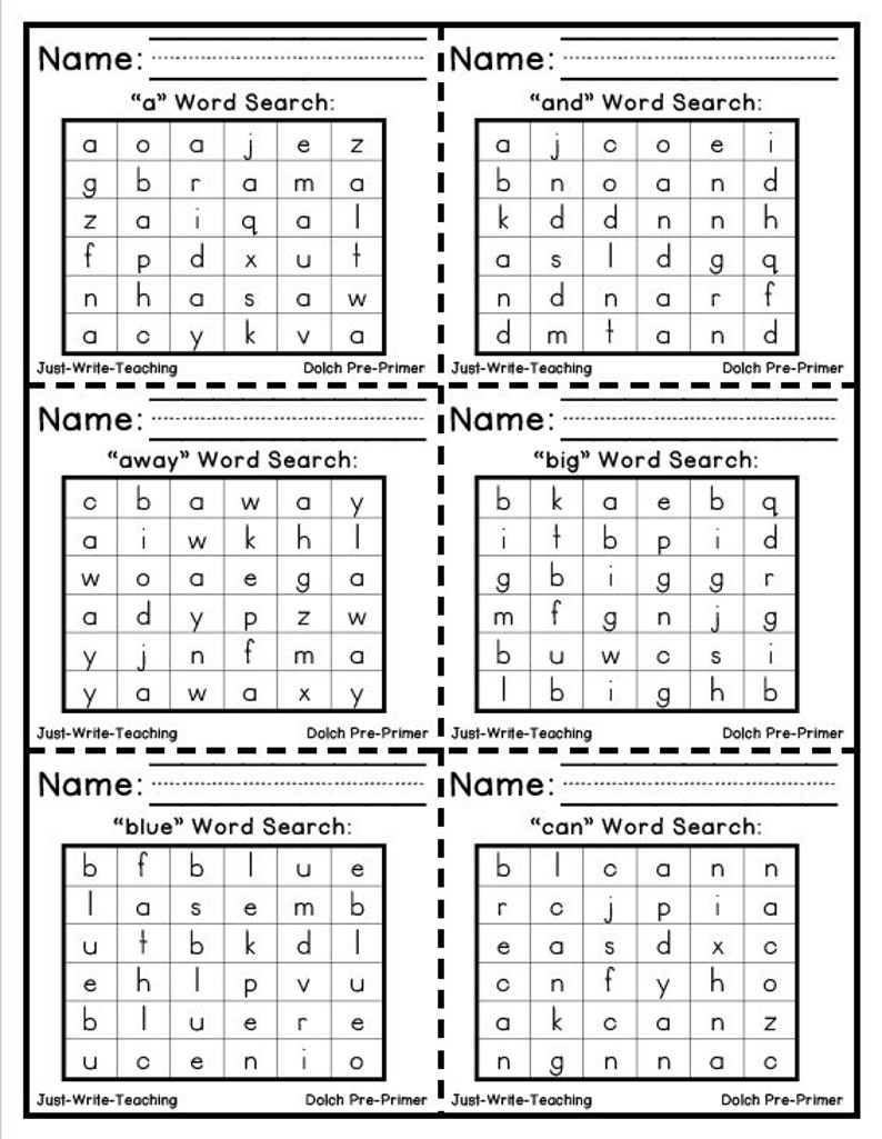 Dolch Sight Word Centers - Task Cards BUNDLE - Etsy