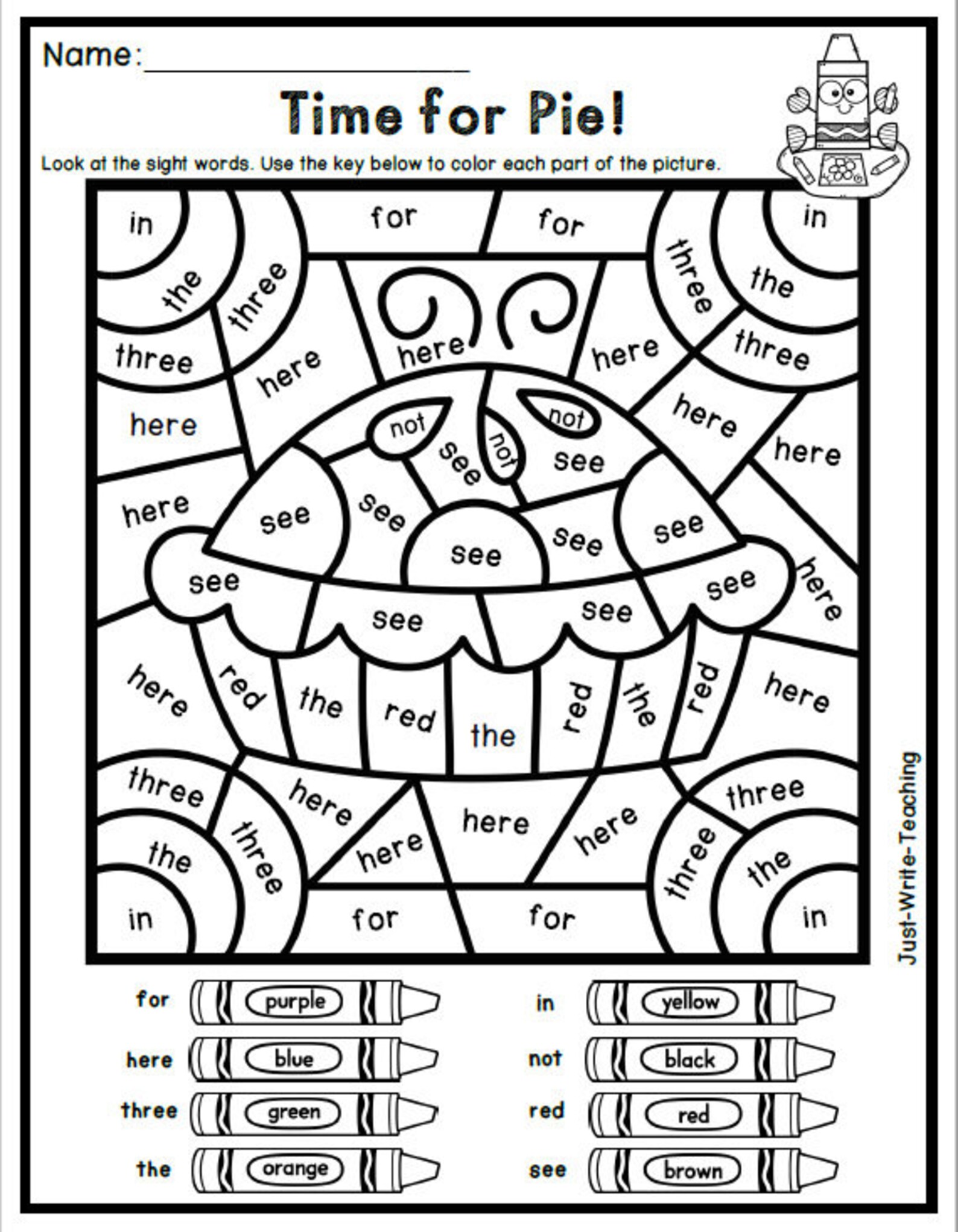 Color by Sight Word Pre-primer Thanksgiving Activity Pack! - Etsy