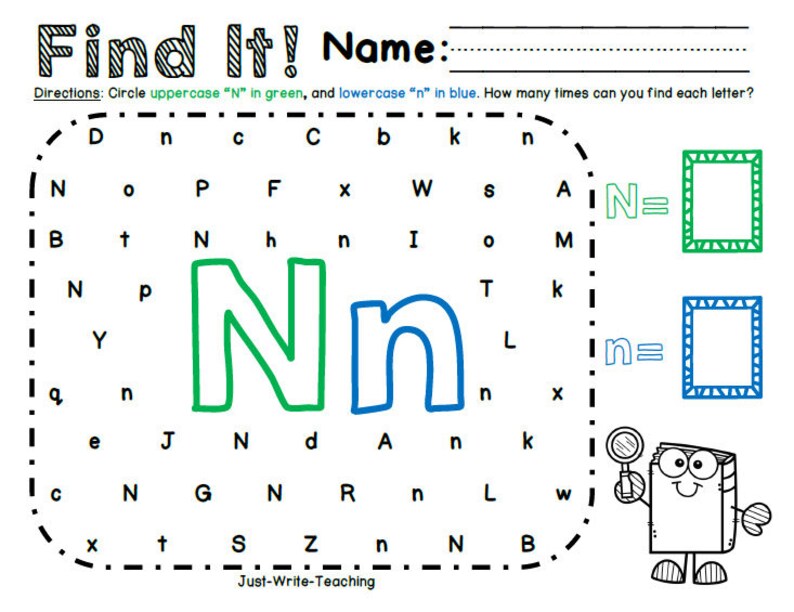 Letter N Practice Games and Activity Pack - Etsy