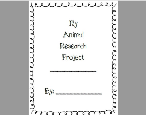 Animal Research Project Book Template week-long Distance | Etsy