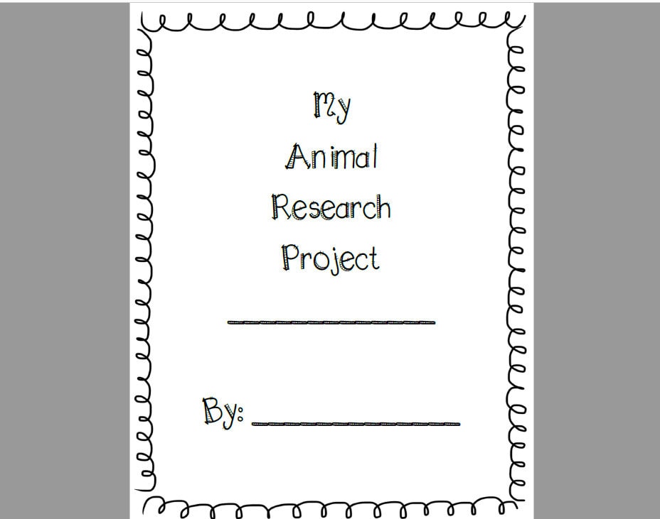 Animal Research Writing Project Book Template - Etsy UK