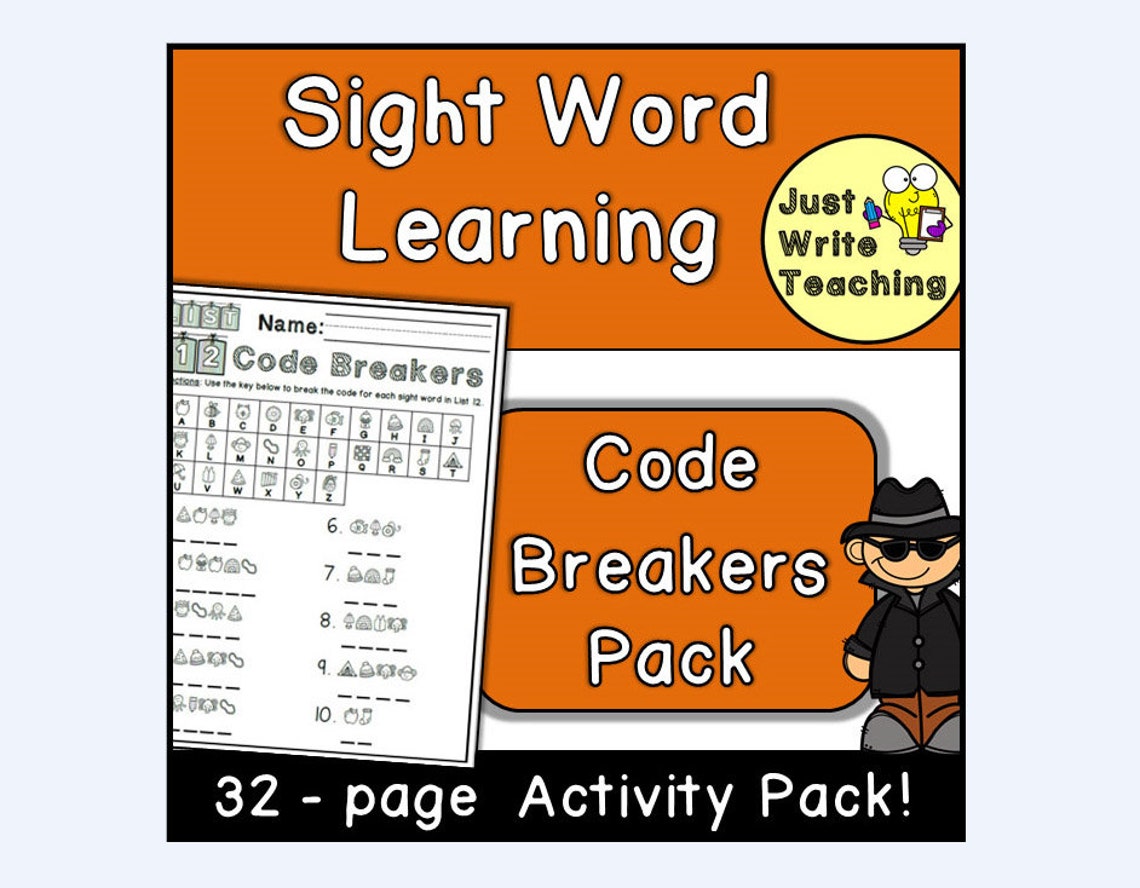 Sight Word Code Breakers Activity Pack - 66 Pages - Distance Learning ...