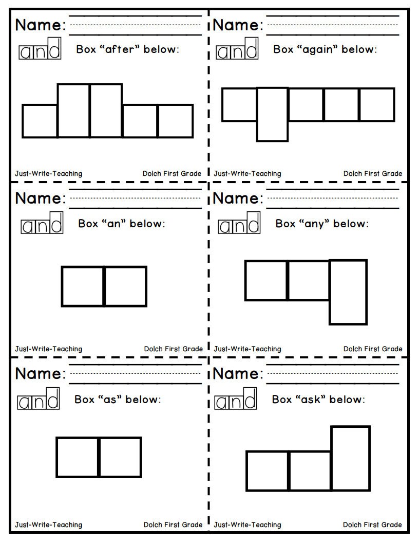 Dolch First Grade Sight Word Task Cards - Etsy
