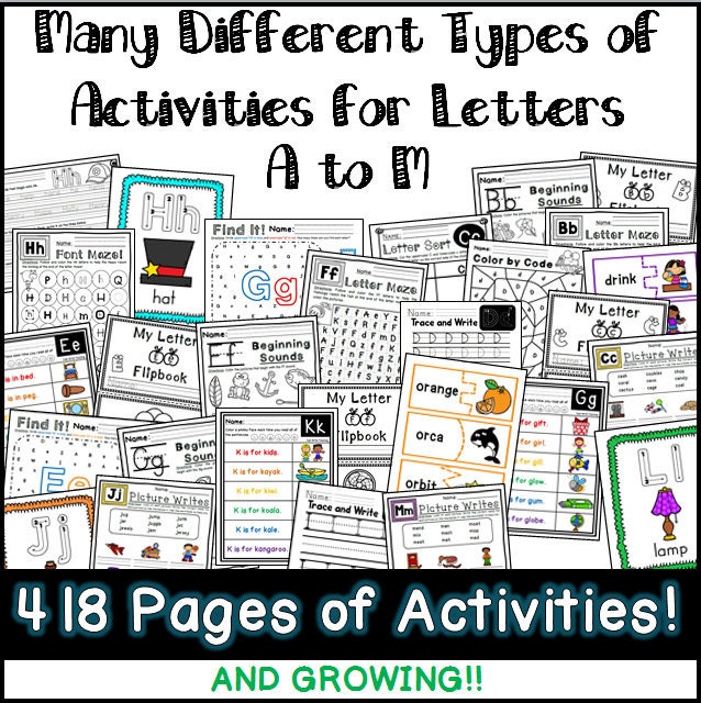 Phonics Letter of the Week Growing MEGA Bundle - A to M - Etsy