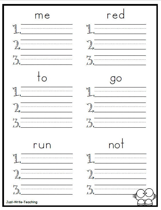 Sight Word Three Times Each Activity Pack 64 Pages - Etsy