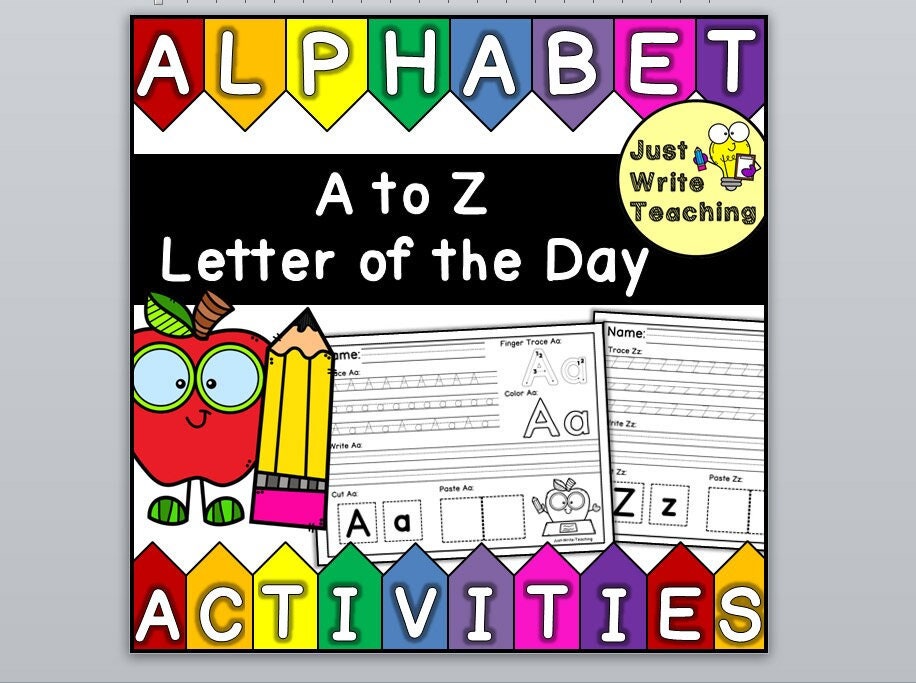 Letter of the Day Alphabet Activities A to Z Practice - Etsy