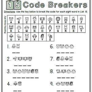 Sight Word Code Breakers Activity Pack - 66 Pages - Distance Learning ...