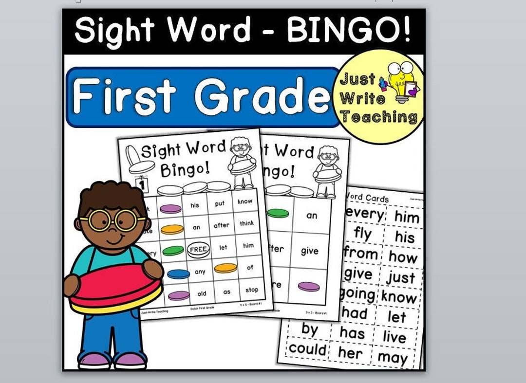 Sight Word Bingo - Dolch First Grade - Etsy