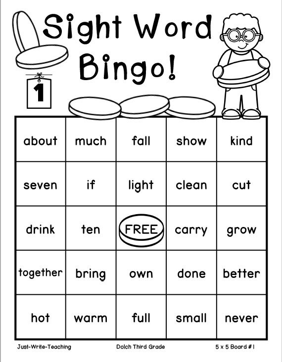 Sight Word Bingo - Dolch Third Grade - Etsy