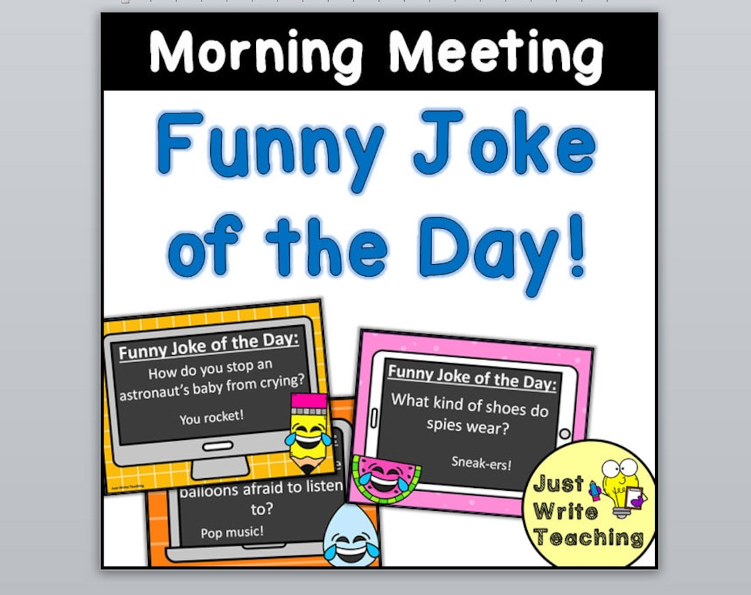 Funny Joke of the Day - Morning Meeting Essentials - Etsy