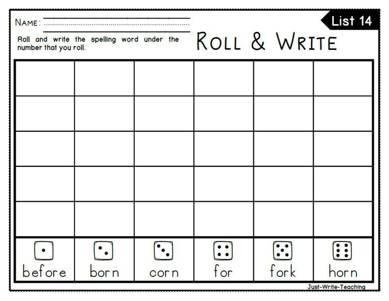 First Grade Spelling Curriculum Back to School - Etsy