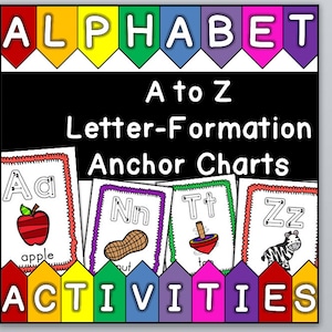 Letter Formation Anchor Charts - Alphabet Activities - A to Z (26 ...
