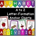 Letter Formation Anchor Charts - Alphabet Activities - A to Z (26 ...
