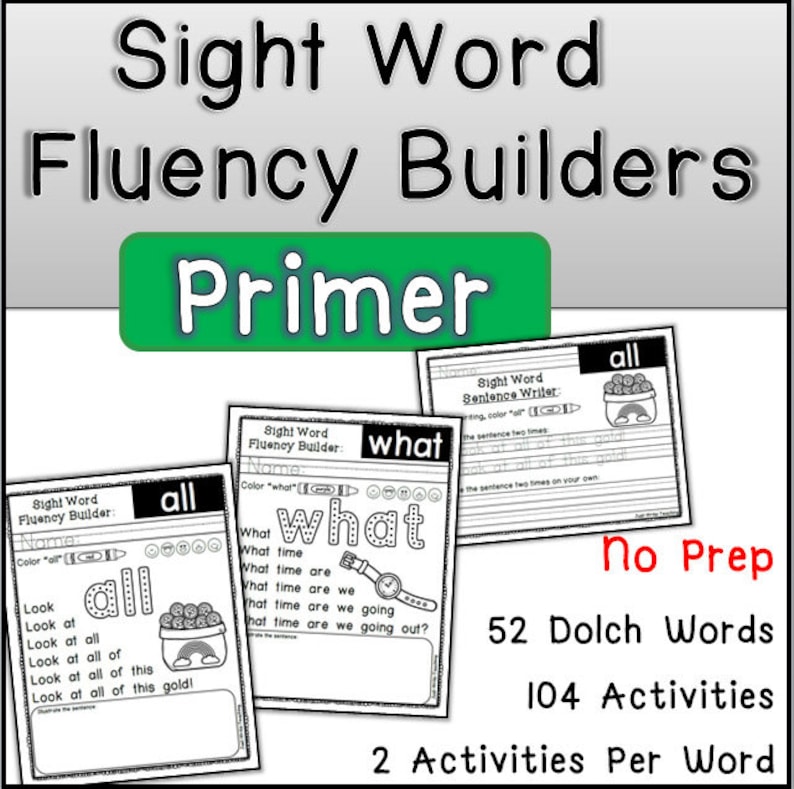 Sight Word Fluency Builders MEGA BUNDLE - Etsy
