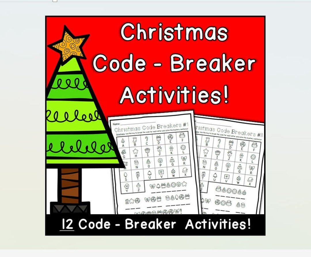 Christmas Code Breakers (12 Different Activities) - Etsy