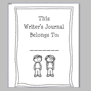 Elementary Writing Journal Book Template - Etsy