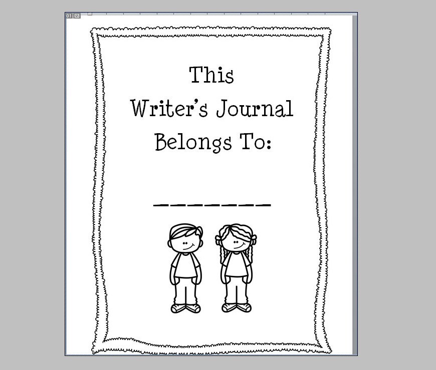 Elementary Writing Journal Book Template - Etsy