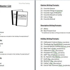 40 Elementary Writing Prompts (year-long, Fun & Engaging) Assessment ...