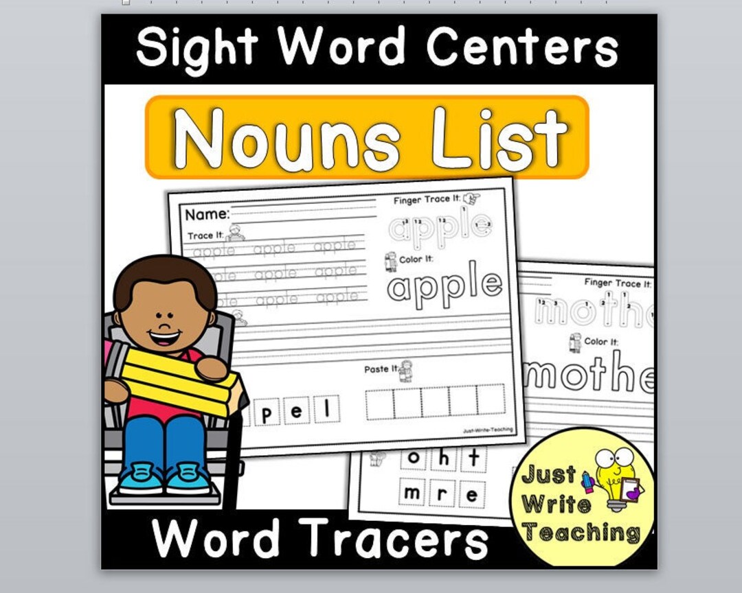Dolch Nouns List Sight Word Tracers - Etsy