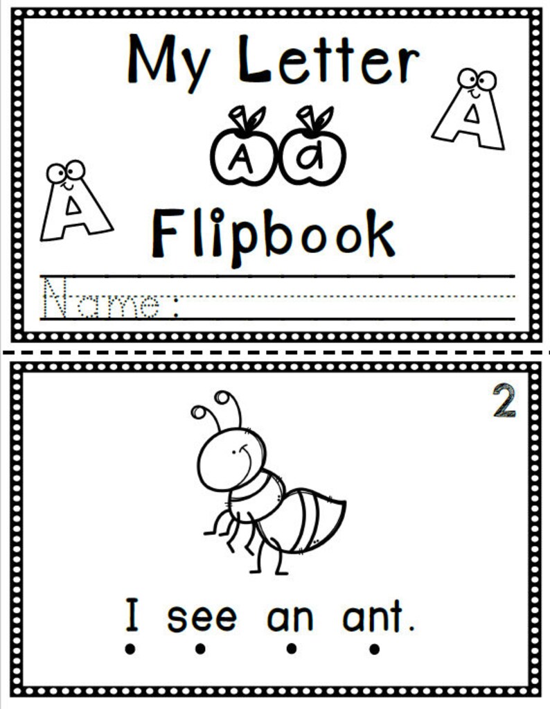 Letter Flipbooks - Alphabet Activities - A to Z (52 Flip Books) - Etsy