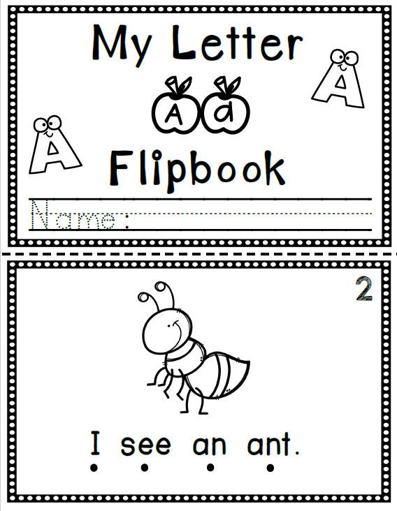 Letter Flipbooks - Alphabet Activities - A to Z (52 Flip Books) - Etsy