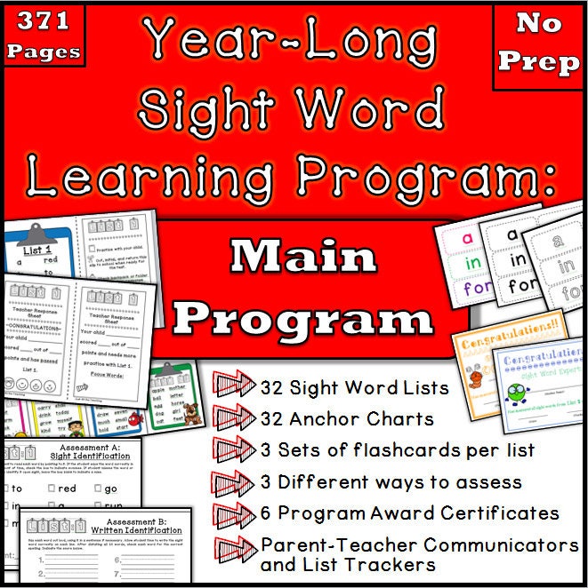 Dolch Sight Word Learning MEGA Bundle Full Year Program | Etsy