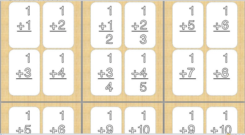 Math Flash Cards Addition Facts & Subtraction Facts (distance Learning ...