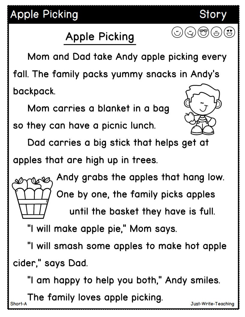 First Grade Reading Comprehension Short A Texts, Activities, Skills ...