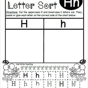 Letter Sort Cut and Paste - Alphabet Activities (26 Pages!) - Etsy