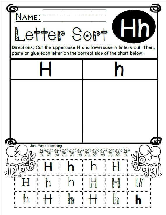 Letter Sort Cut and Paste - Alphabet Activities (26 Pages!) - Etsy
