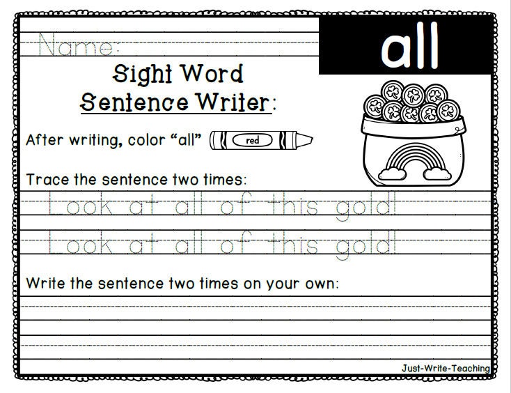 Sight Word Fluency Builders (dolch Primer) - Etsy