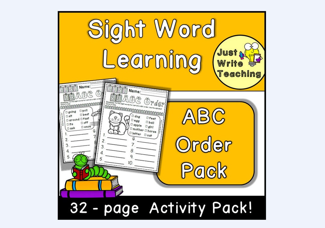 Sight Word ABC Order Activity Pack - 32 Activities! - Etsy