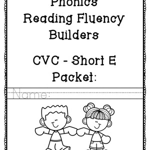 Reading Fluency Builders - CVC Short E - Etsy